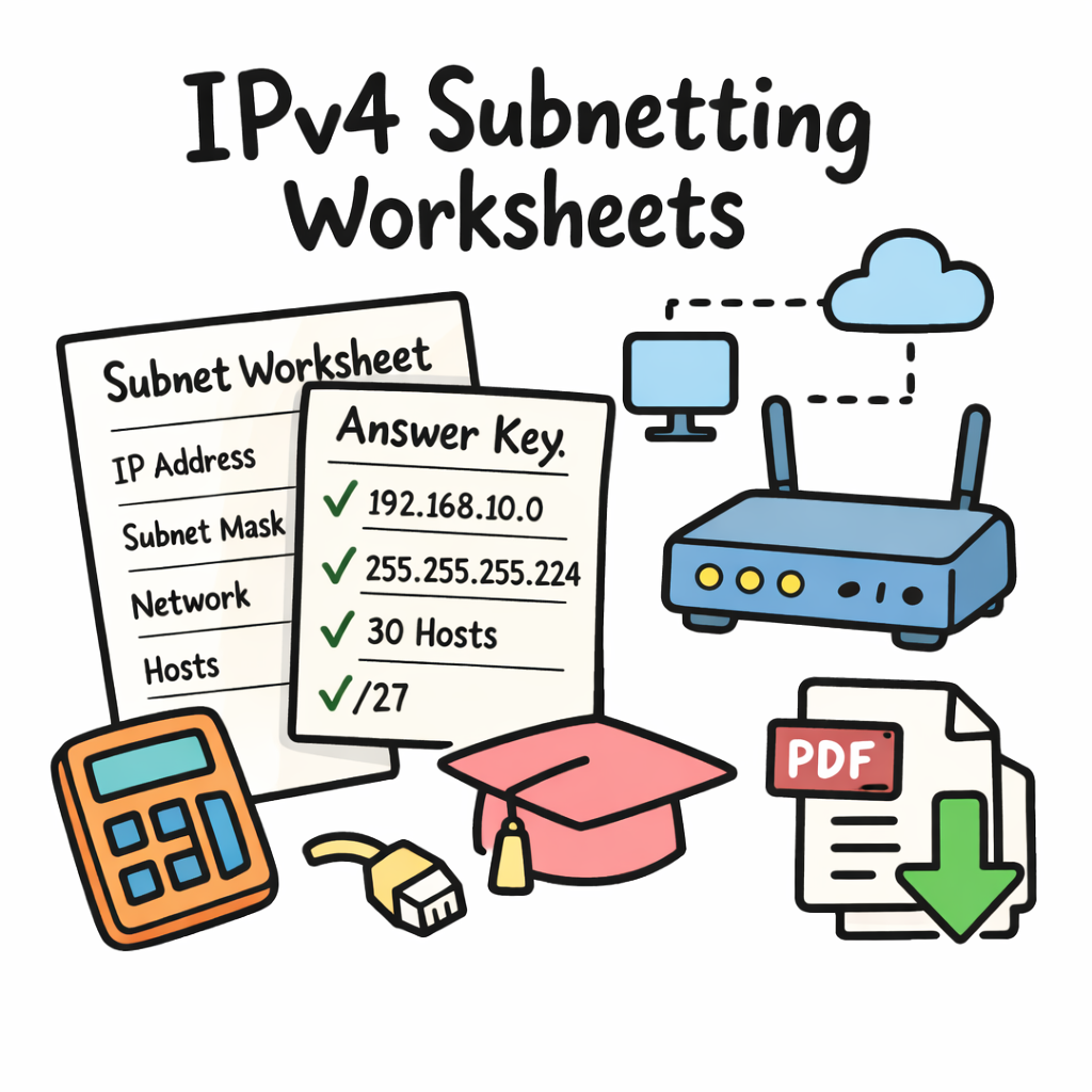 Free IPv4 Subnetting Worksheets - Practice Subnet Calculations