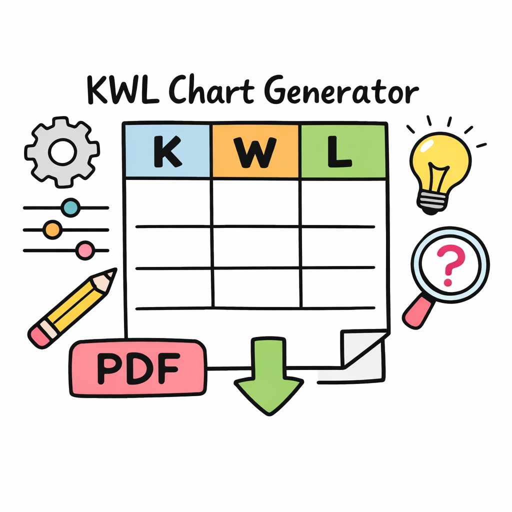 Free KWL Chart Generator — Printable KWL Chart Template for Any Subject
