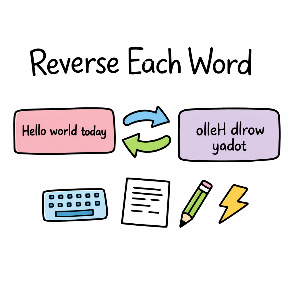 Reverse Each Word Online – Mirror Letters in Every Word