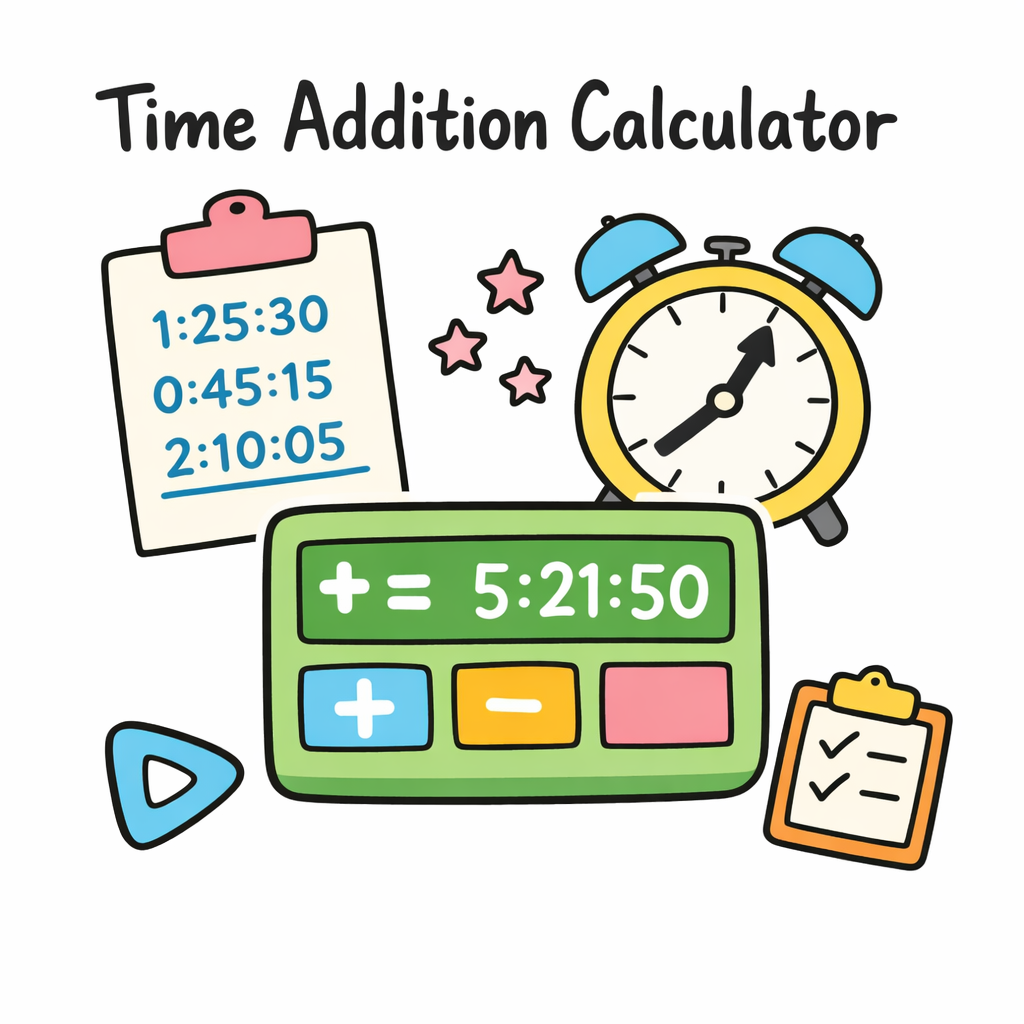 Time Addition Calculator — Add Times Together Online