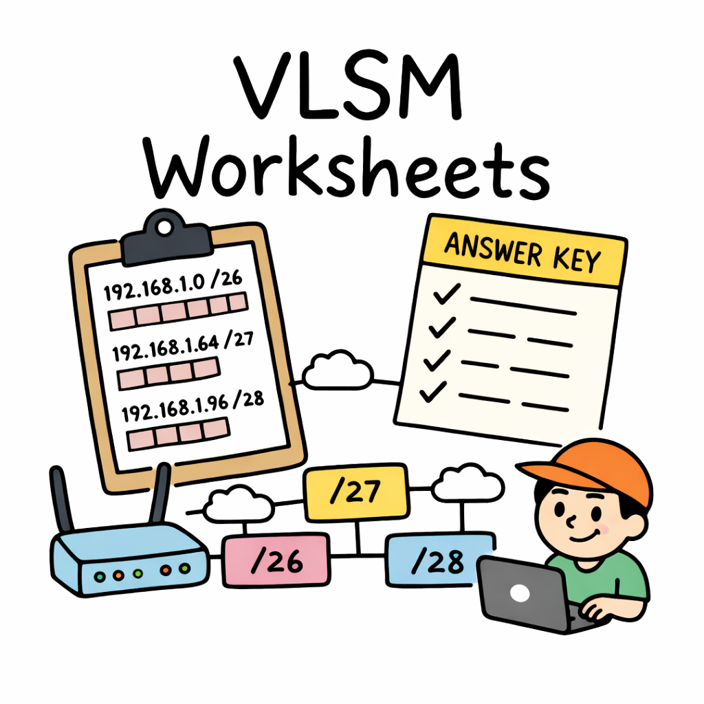 Free VLSM Worksheets - Variable Length Subnet Mask Practice
