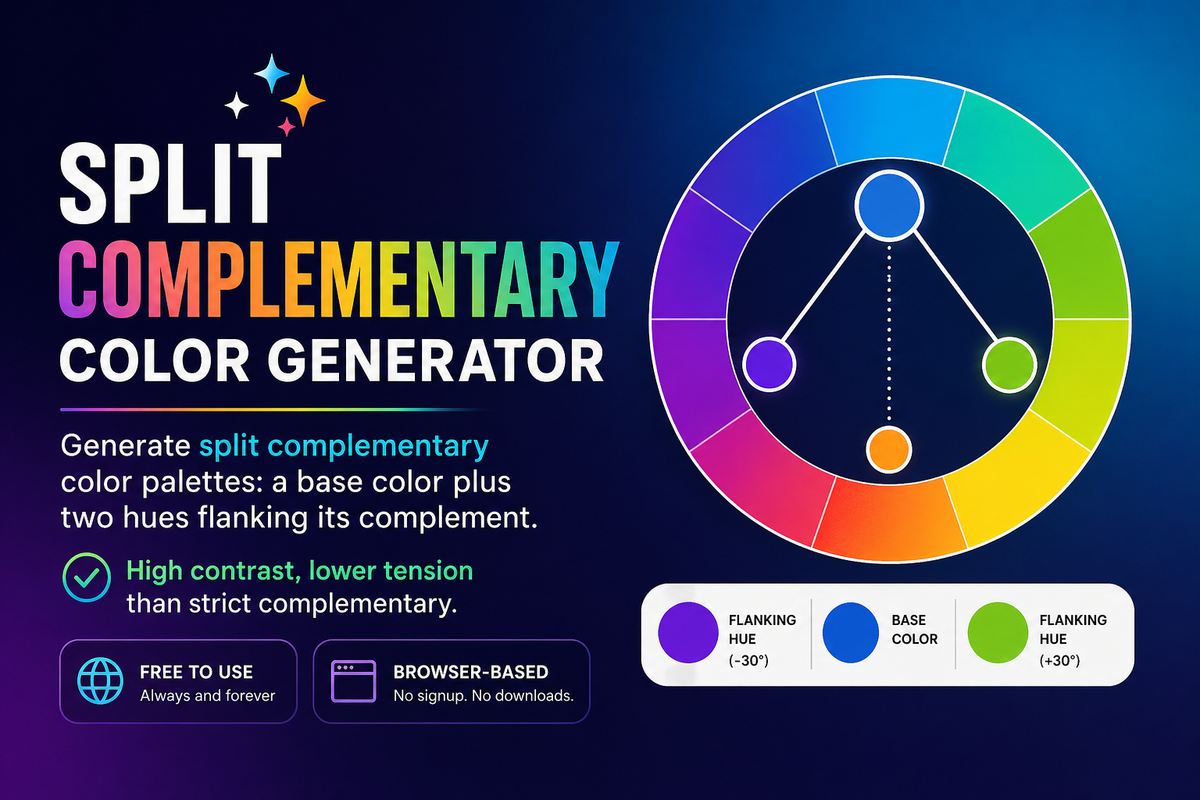 Split Complementary Color Generator – Free Online Color Harmony Tool